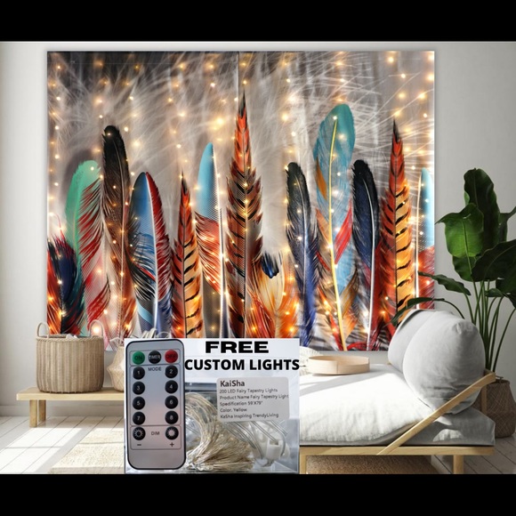 Wall Decor | Backlit Led Tapestry Wall Hanging Art Home Decor Boho ...